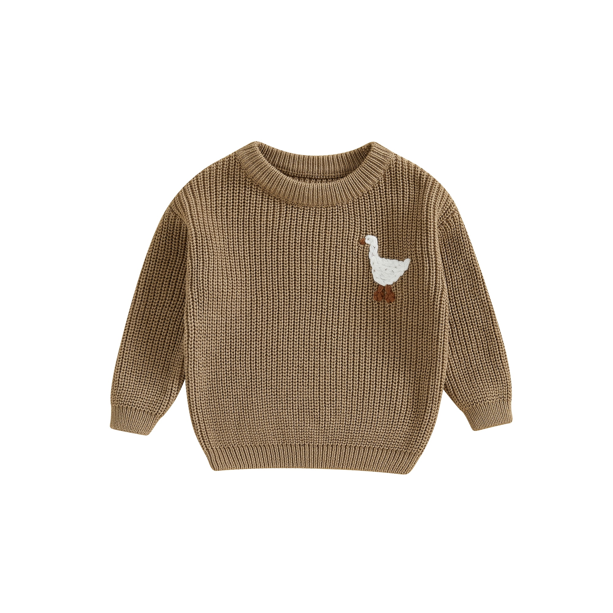 Click here for Sunsiom Baby Boy Girl Knit Sweater Goose Embroider... prices