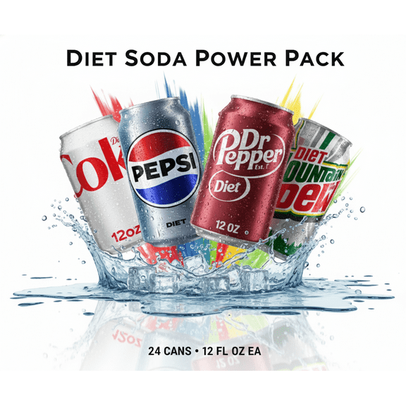 YGTX Soda Variety Pack, 22 Cans, 8 Multi Flavors, Cola, Pepsi, Sprite ...