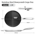Innerwell 12 Inch Stainless Steel Nonstick Crepe Pan Skillet Tawa for ...