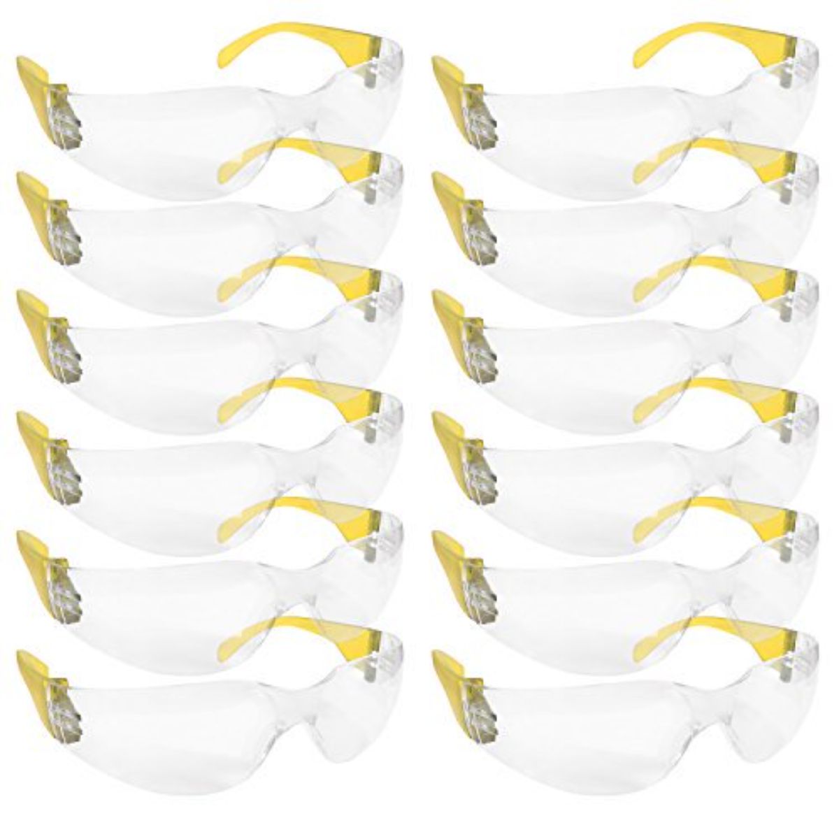 Safe Handler Clear Lens Yellow Temple Safety Glasses For Men/Women ...