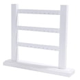 Earring Display Stand Jewelry Organizer Hanging Storage Wood 3 Tier ...