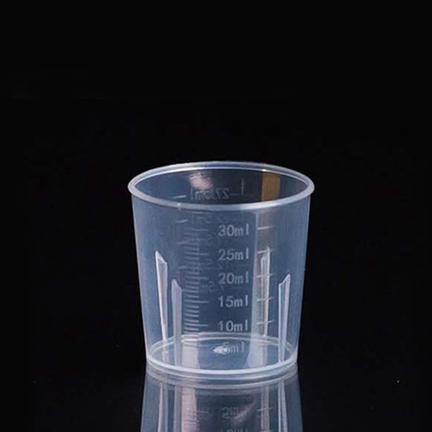 Goriertaly Pack of 100 Measuring Cups 30ml Stackable Plastic Graduated ...