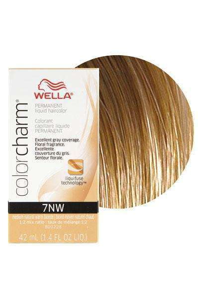 Wella Color Charm Permanent Liquid Hair Color - 7NW Medium Natural Warm ...