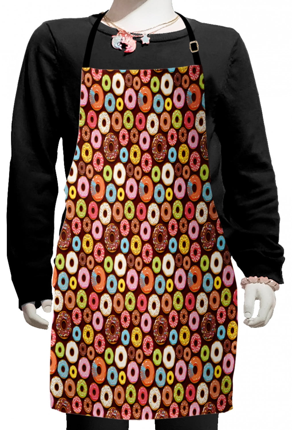 Chocolate Kids Apron, Colorful Yummy Donuts Pastry Goods Baked ...
