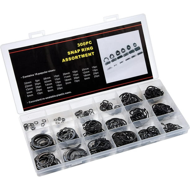 Carbon Steel Retaining Ring Retaining Ring 18 Sizes 3mm-32mm with Box ...