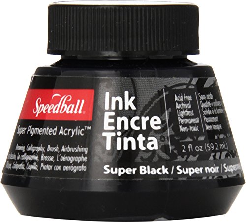 Speedball Super Pigmented Acrylic Ink, 2 oz., Super Black - Walmart.com