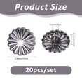 20Pcs 1-Hole Zinc Alloy Shank Buttons Flower Gunmetal 25x12mm Hole: 5mm ...