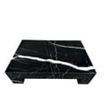 Genuine Marble Rectangular Four Legs Coffee Table - Nero Black Marble ...
