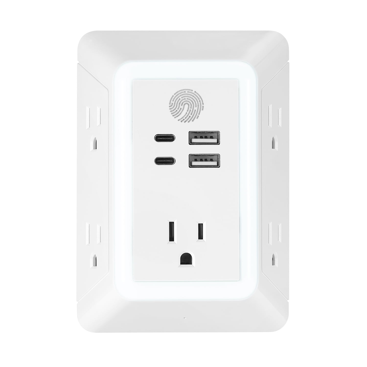 Click here for Globe Electric 5-Outlet 4-Usb Port White Wall Tap... prices