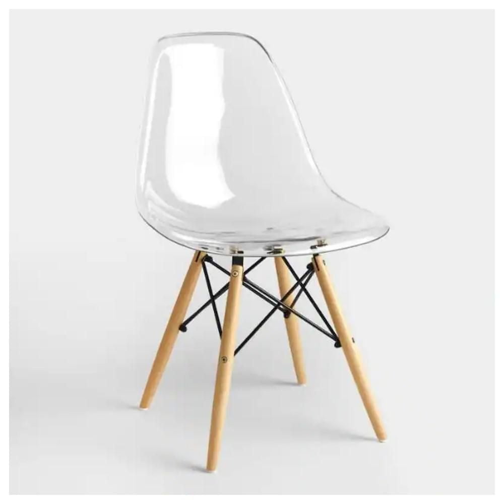 Click here for Plata Décor Import Inc Eiffel Wood Chair In Clear prices