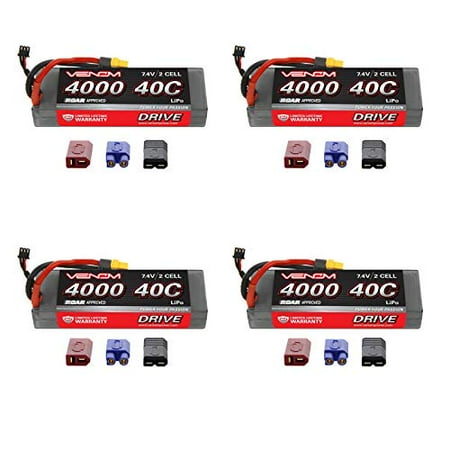 Venom Sport Power 40C 2S 4000mAh 7.4V LiPo Battery Roar with Universal ...