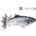 11" Electric Moving Fish Cat Toy Realistic Flopping Catnip Kicker Toy ...