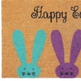 17" X 29" Natural Aqua And Purple Bunny Happy Easter Coir Outdoor Door ...