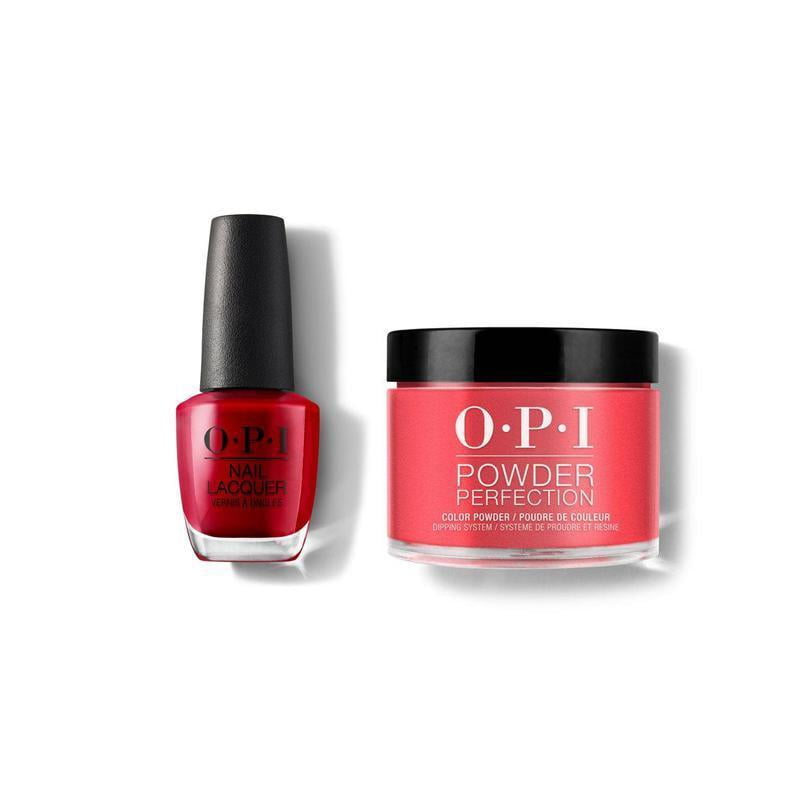 OPI Nail Polish and Dipping Powder Perfection Combo - Red Hot Rio A70 ...