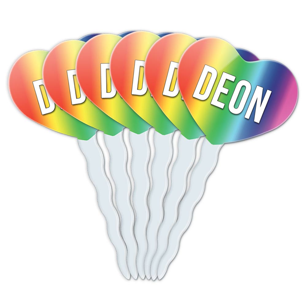 Deon Heart Love Cupcake Picks Toppers - Set of 6 - Walmart.com