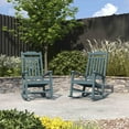 Merrick Lane Solid Print Polystyrene Indoor and Outdoor Rocking Chair ...