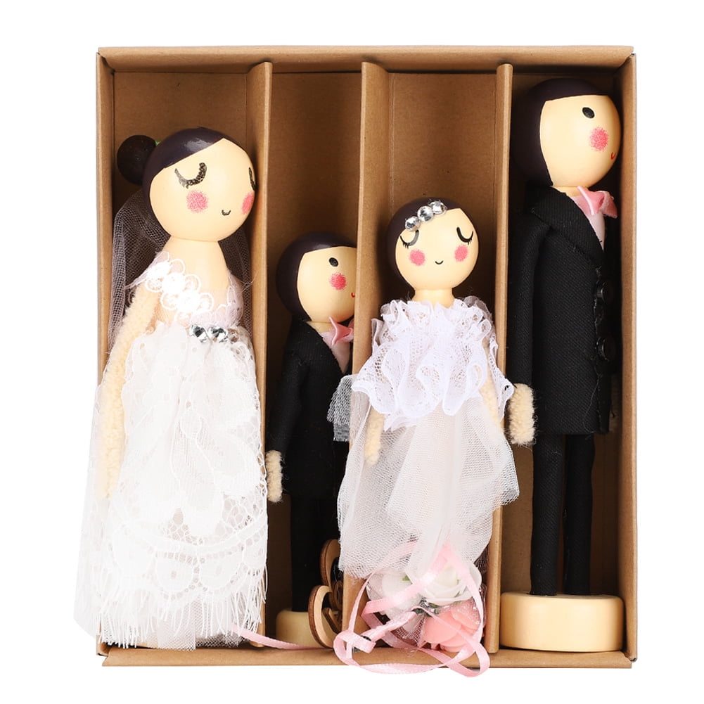 Mini muñecas de boda de madera JAAS estilo europeo | Walmart en línea