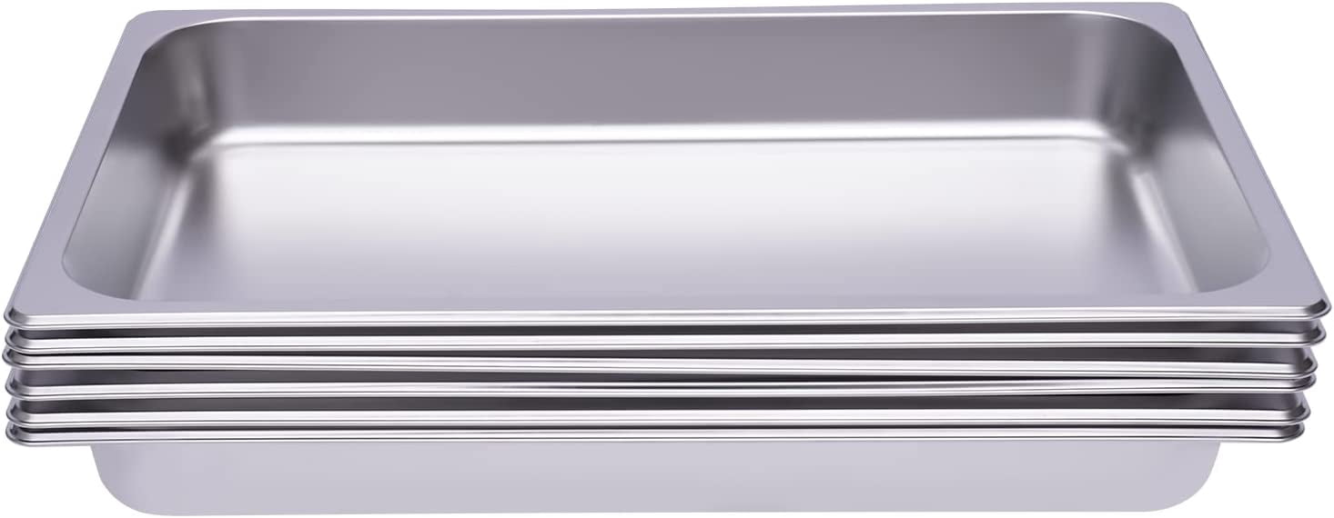 Miumaeov 6 PCS Large Grill Plate Restaurant Steam Table Pans BBQ ...