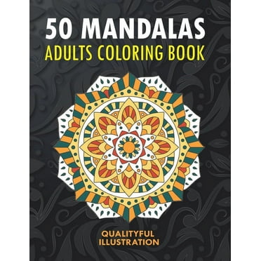 M Arora 50 Amazing Mandalas Coloring Book for Adults - Walmart.com