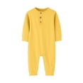 BRGZLK Baby Boy Girl Romper 2026 Autumn Solid Color Long Sleeve Button ...