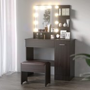 ACME Queen Anne Vanity Set, Cherry - Walmart.com