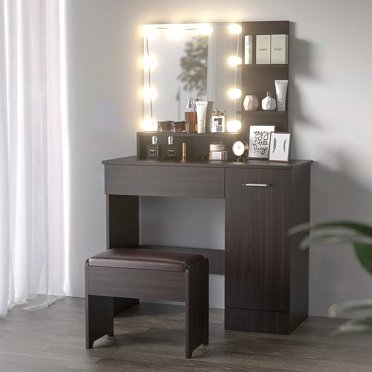 ACME Queen Anne Vanity Set, Cherry - Walmart.com