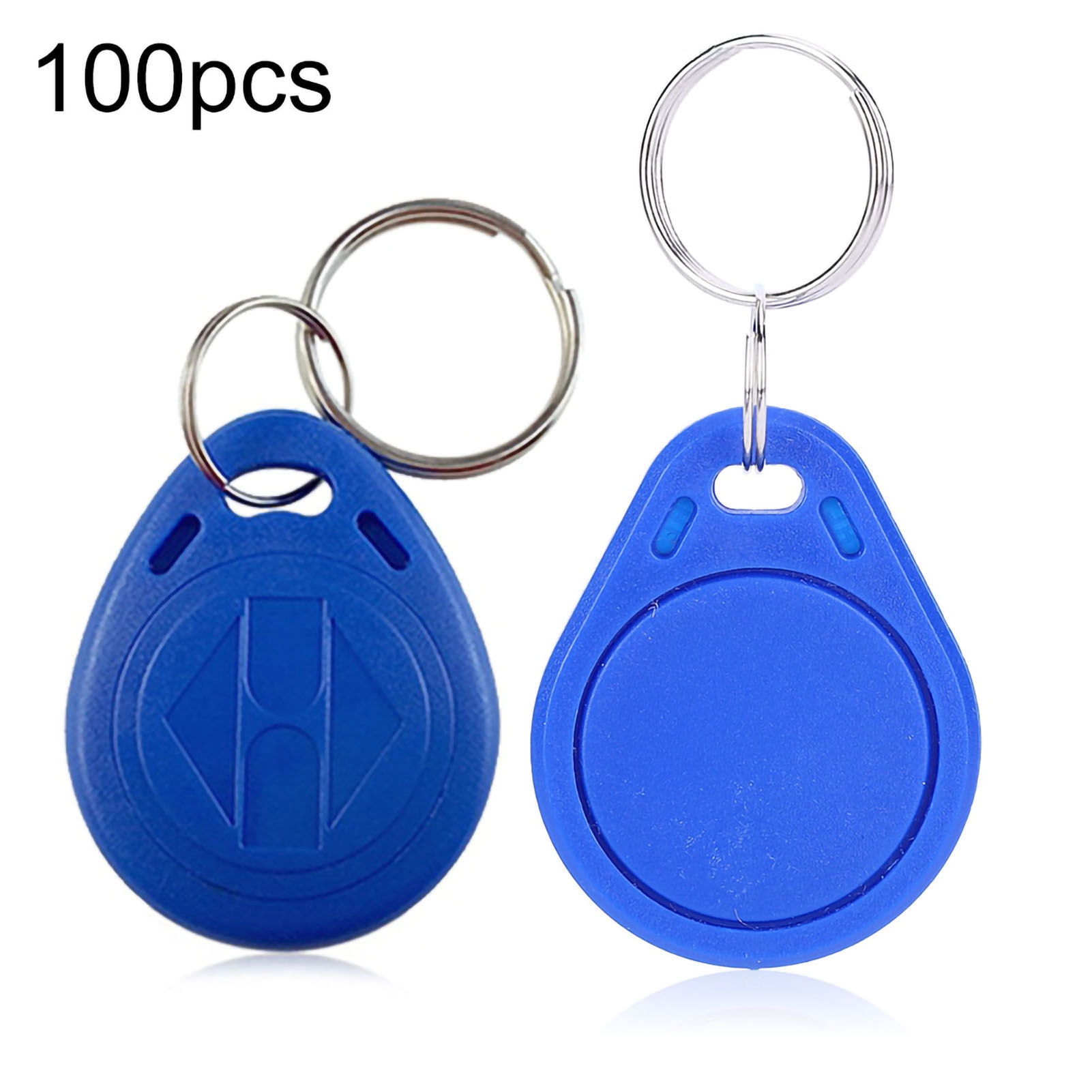 100 llaveros azules con tarjeta de proximidad RFID para control de acceso (tarjeta de ...