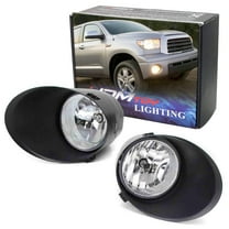 Clear Lens Fog Lights Foglamp Kit with Halogen Bulbs, Bezel Covers, On ...