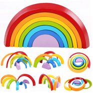 TickiT Wooden Rainbow Architect Triangles - Set of 7 - Walmart.com