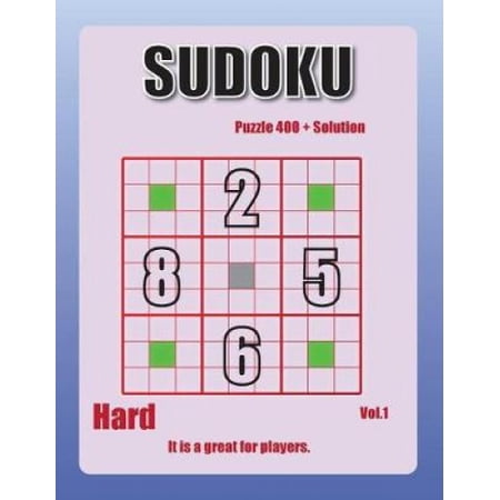 Sudoku-hard Vol.01: 108 pages over 400 challenging puzzels hard sudoku ...