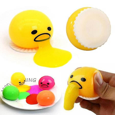 HZAFW,Squishy Puking Egg Yolk Squeeze Ball With Yellow Goop Relieve ...