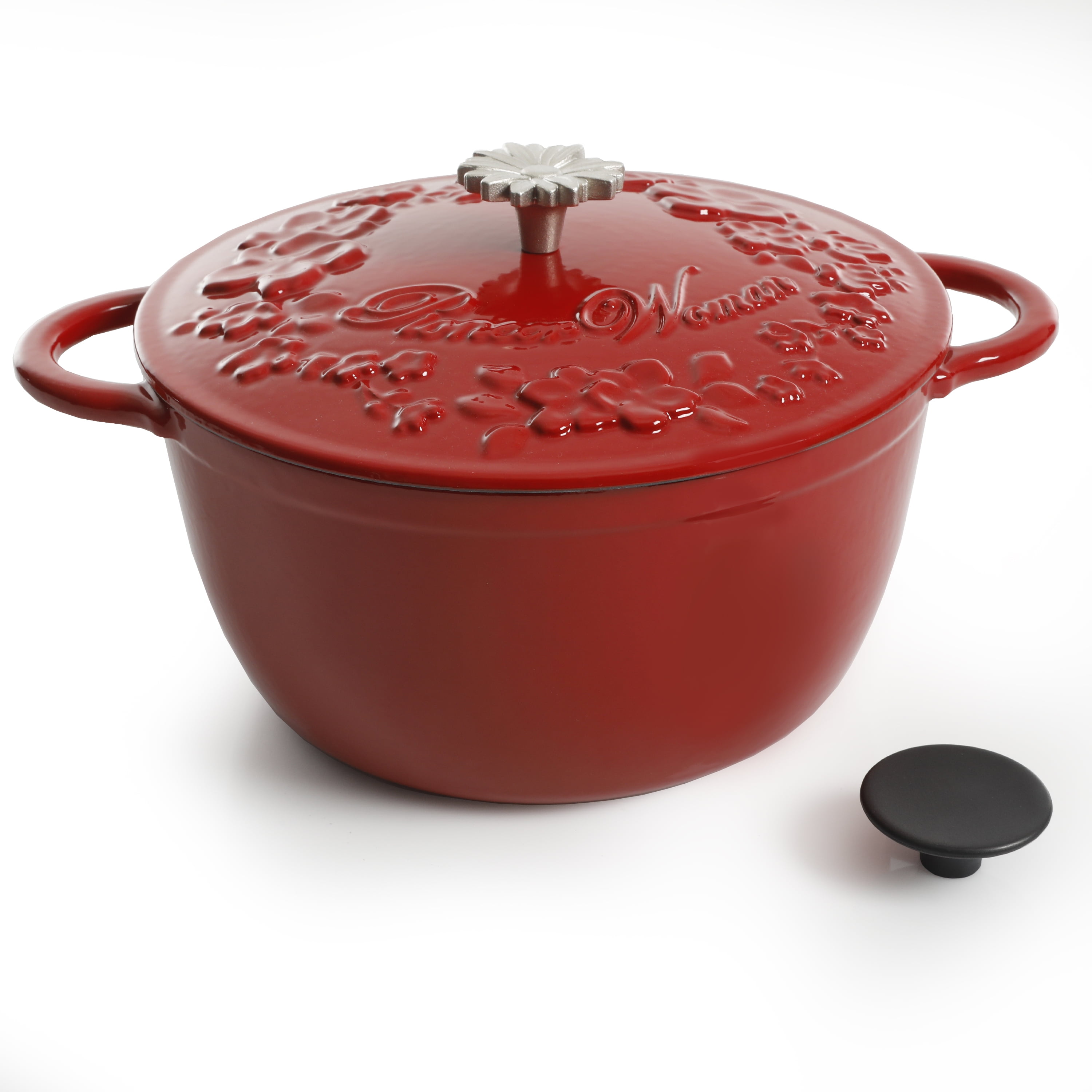 The Pioneer Woman Timeless Beauty Enamel Cast Iron 5-Quart Dutch Oven ...
