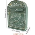 Bigfortune Green Rustic Mailbox Wall Mount Mailboxes Letter box for ...