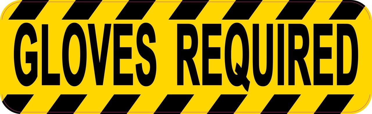 10in x 3in Gloves Required Sticker - Walmart.com