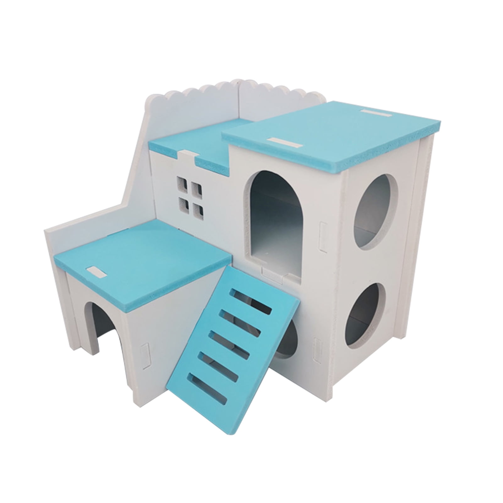 Hamster Hideout House with Ladder Ventilated Design Double Layers ...