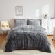 Wajade Ombre Shaggy Comforter Set Fluffy Fuzzy Faux Fur Bedding Set (1 ...