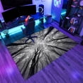 3D Forest Area Rugs, Black White Tree Canopy Carpet, Washable Non Slip ...