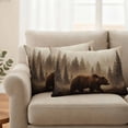 Brown Bear Outdoor Waterproof Pillow Covers, Forest Pine Tree Rustic ...