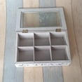 Dualoai 6-Grid Wood Storage Divided Box Drawer Desk Organizer Tray with ...