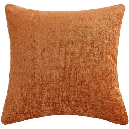 FFIY Chenille Euro Sham Cover 100% Polyester Pack of 1 26" x 26" Saddle ...