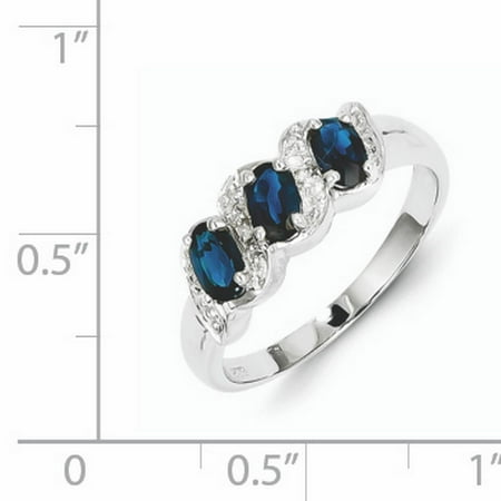 Primal Silver - Primal Silver Sterling Silver Rhodium Sapphire and ...