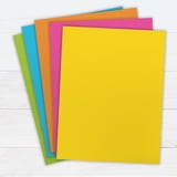 PrintWorks, Neon Cardstock, 8.5" x 11", 5 Assorted Fluorescent Colors ...