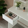 Modern Wooden Dressing Table with Drawer, Mirror and Shelves for The ...