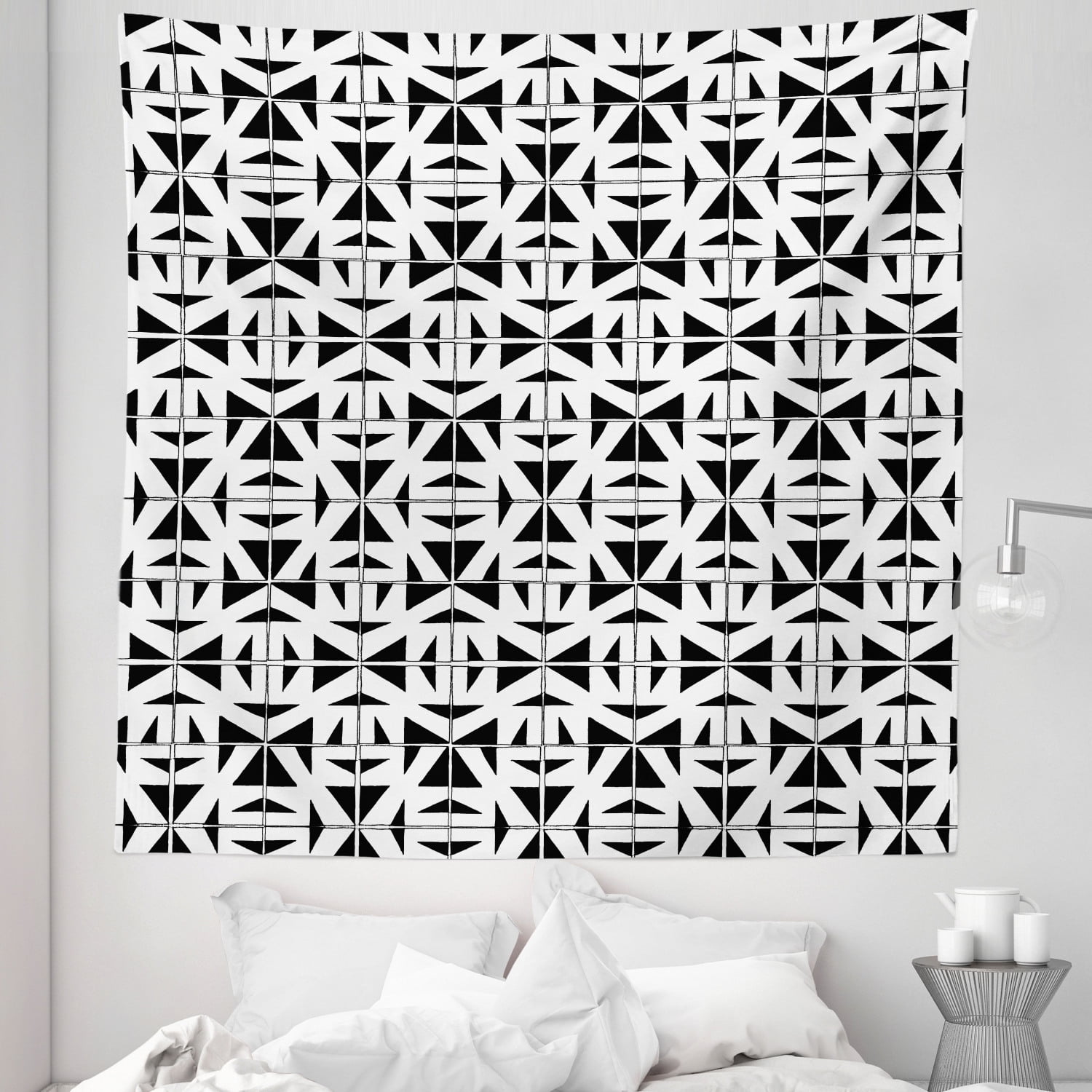 Modern Tapestry, Illustration of Squares Formed of Monochrome Irregular ...