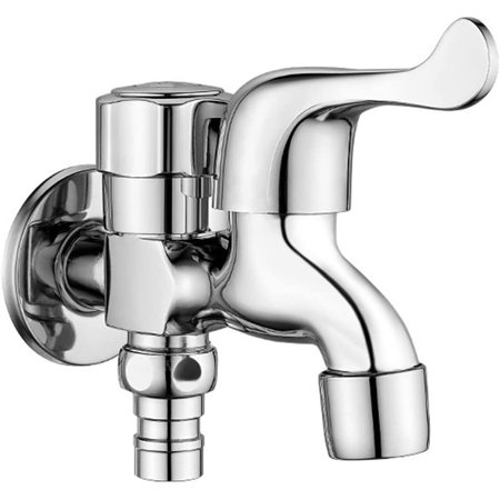Single Cold Water Faucet Faucet Double spout Brass Laundry Sink Faucet ...