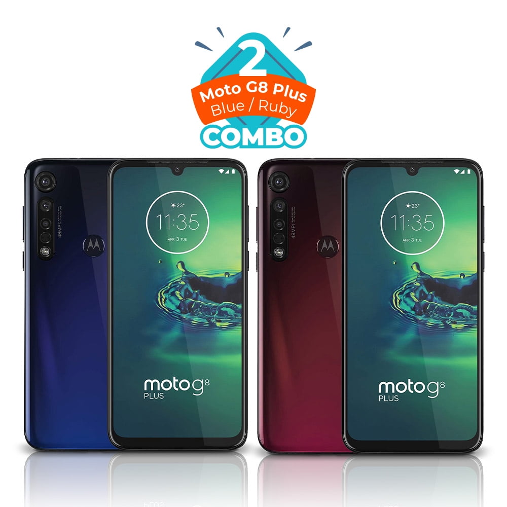 Combo 2 Celulares Motorola G8 Plus 64GB Dual Sim – Blue Y Ruby Motorola ...