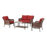 Mainstays Tuscany Ridge 4-Piece Conversation Set, Red - Walmart.com