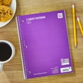 Pen+Gear Wide Rule 3 Subject Notebook, 8” x 10.5”, Purple, 120 Sheets ...