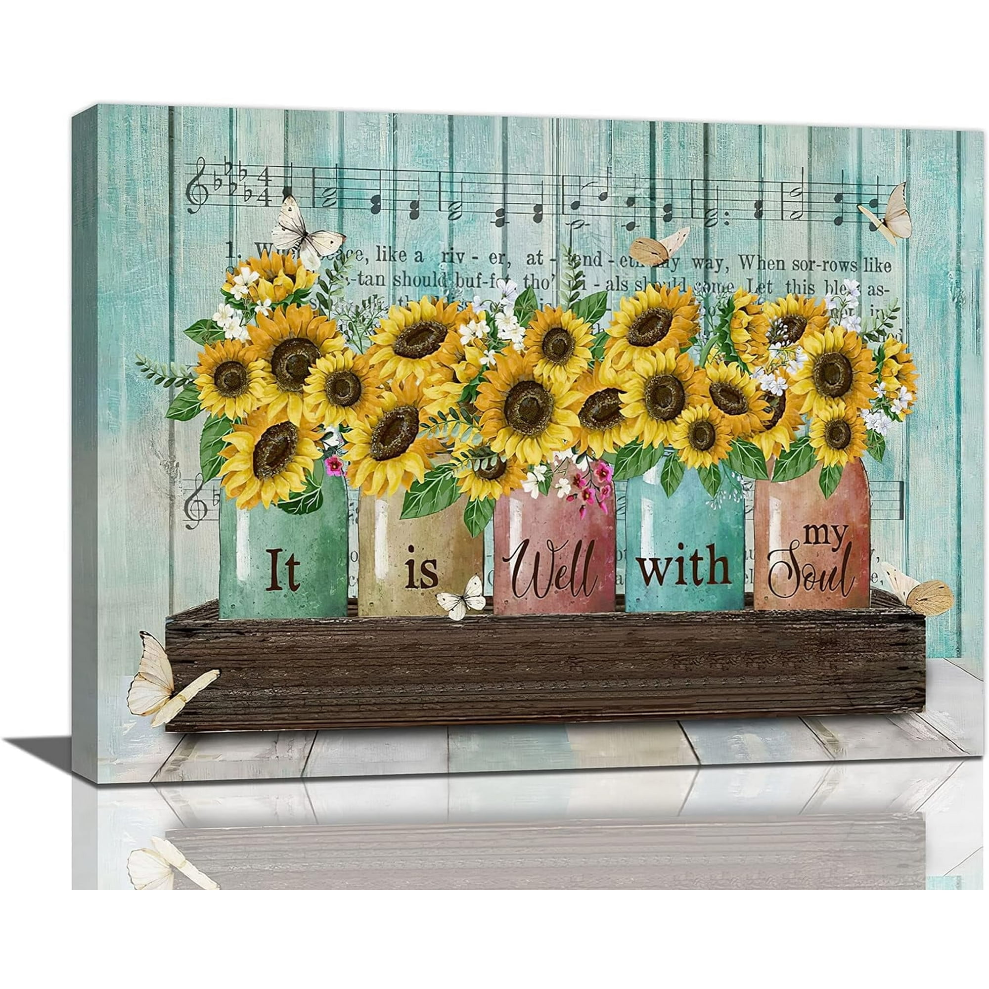 Click here for Scgum Sunflower Decor Wall Art Farmhouse Christian... prices