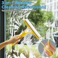 3 in 1 Window Cleaning Scraper with Brush & Spray Bottle, All-Purpose ...